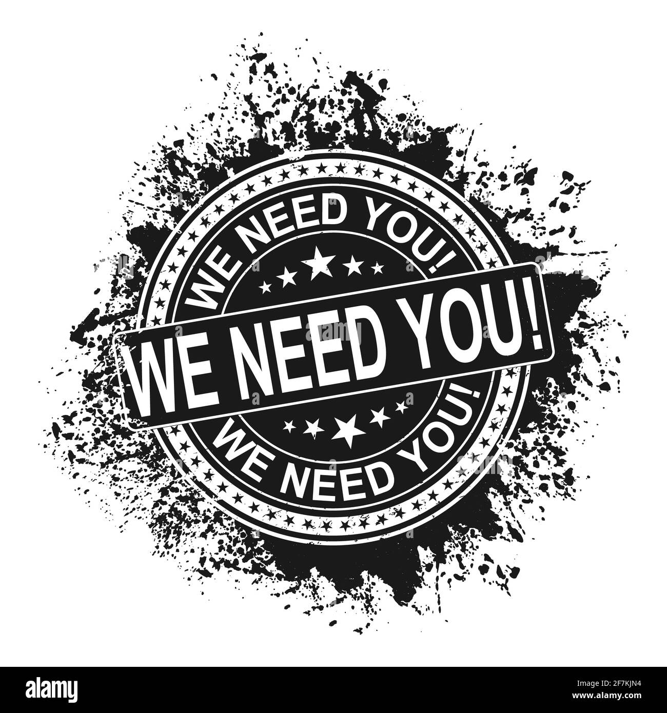 WE NEED YOU Rubber Stamp over a white background Stock Photo - Alamy