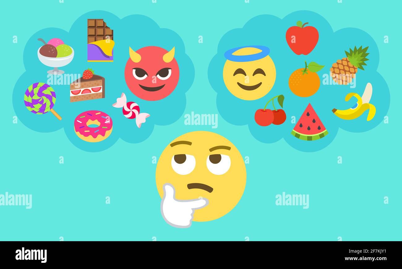 Emoticon smiley yellow thinking hi-res stock photography and images - Alamy