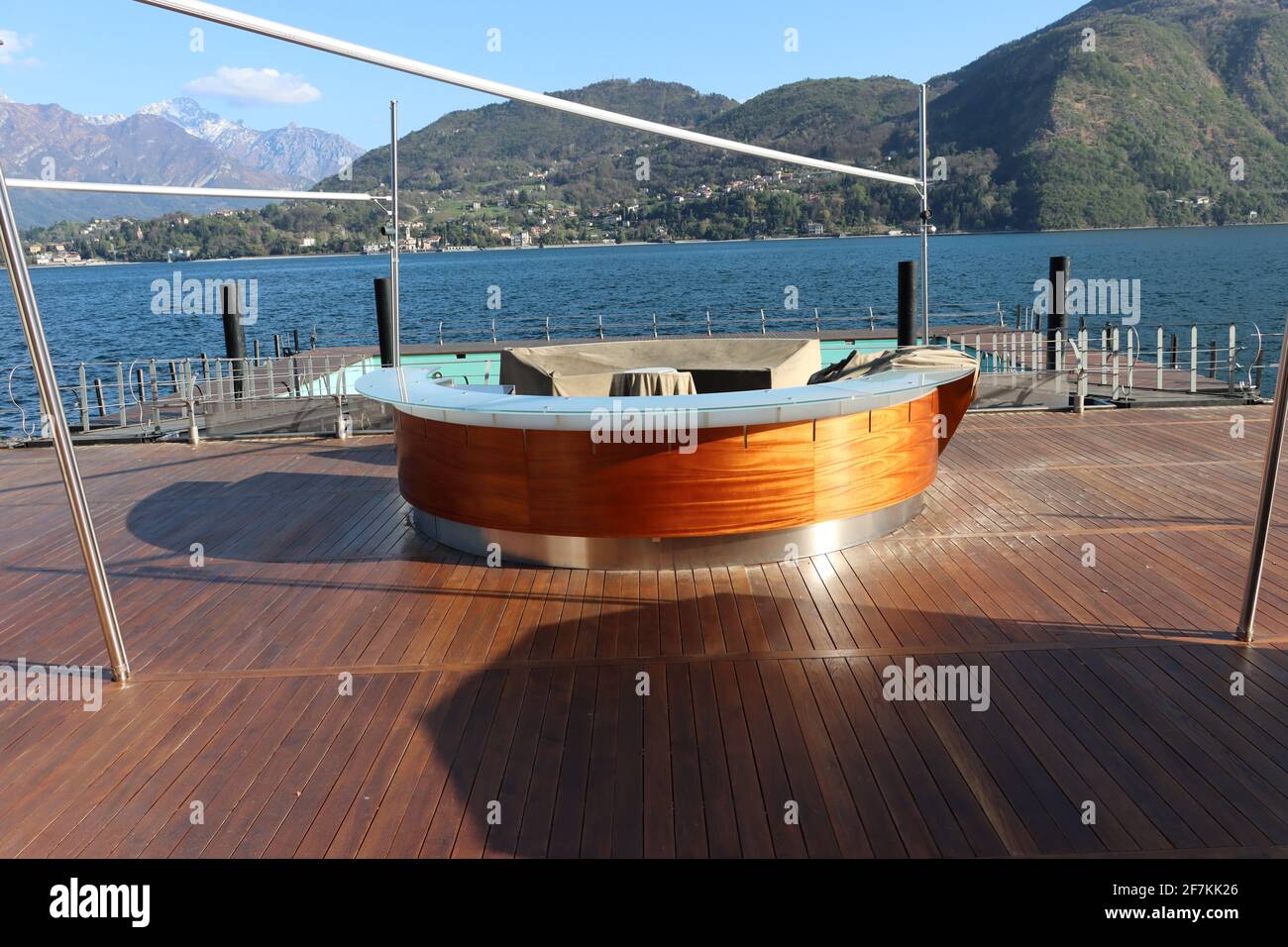 Closed beach bar on Lake Como, Italy Stock Photo - Alamy