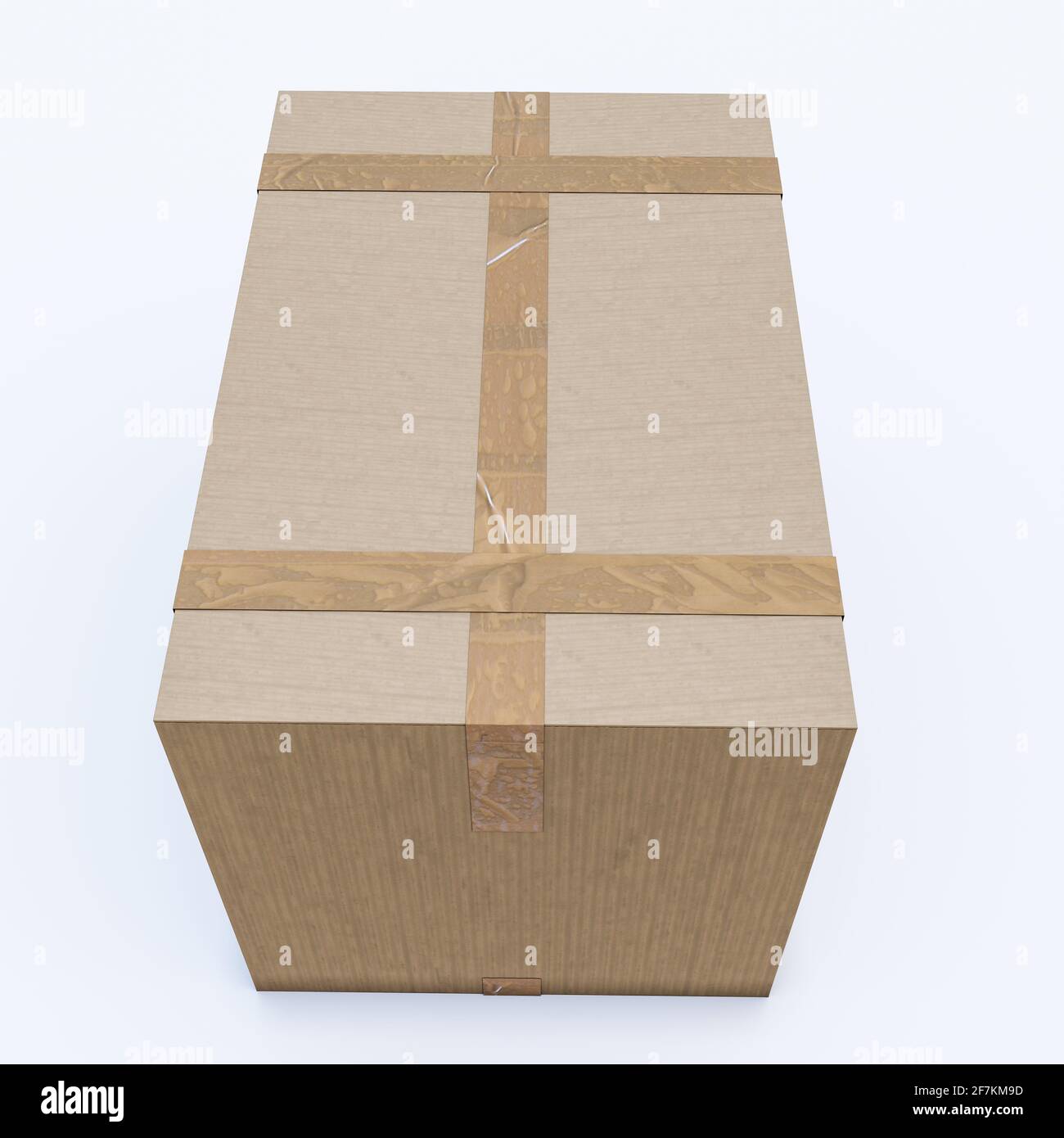 cardboard box isolated on white background 3d illustration Stock Photo ...