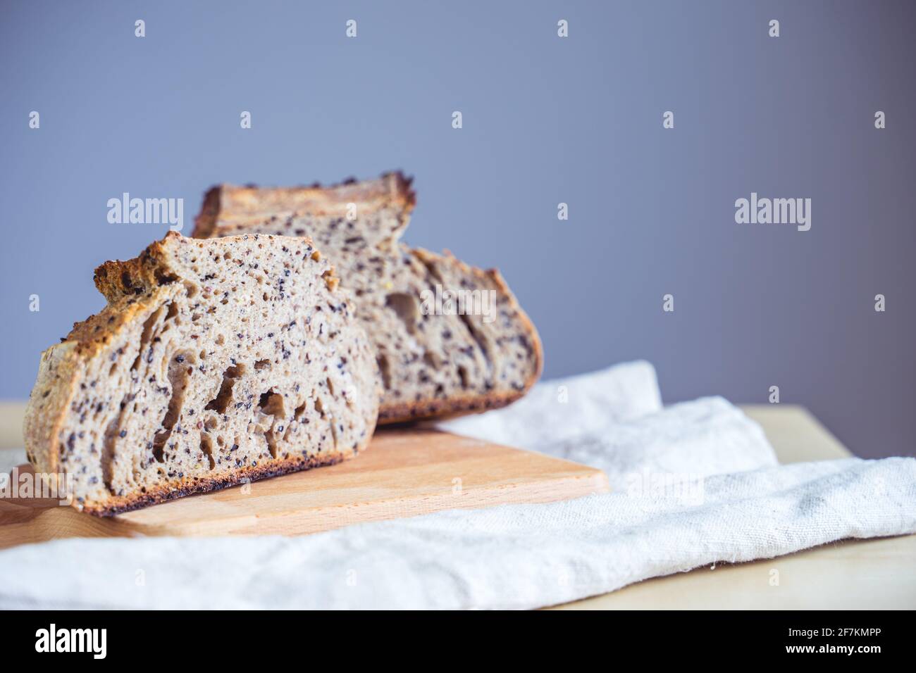 Sourdough artisan bread loaf of traditional Homemade rye starter Stock ...