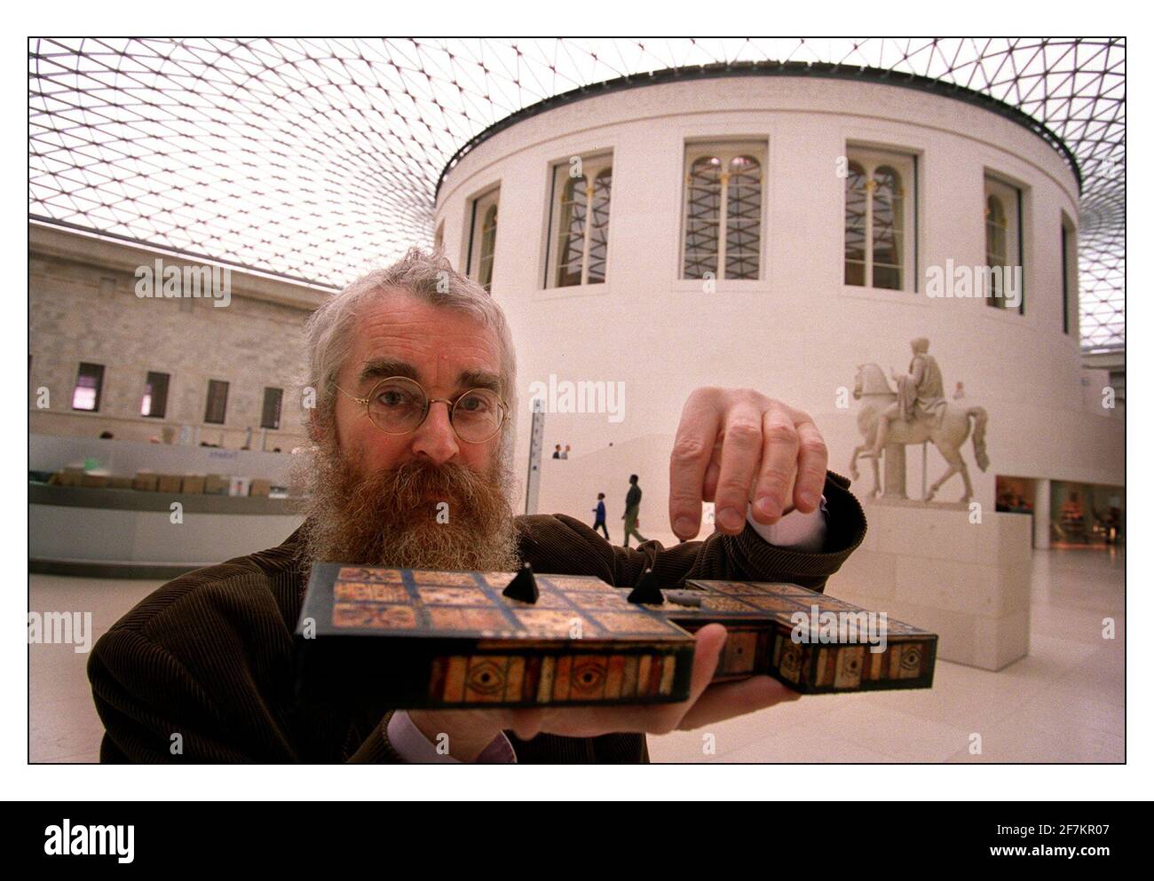 Dr. Irving Finkel curator helping to celebrate March 2001 the launch of ...