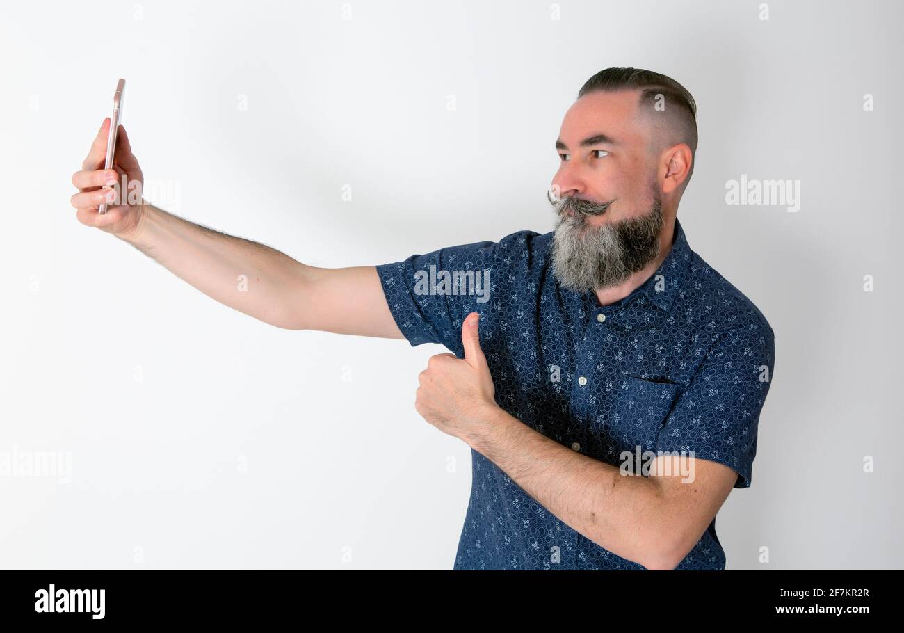 Half a beard hi-res stock photography and images - Alamy