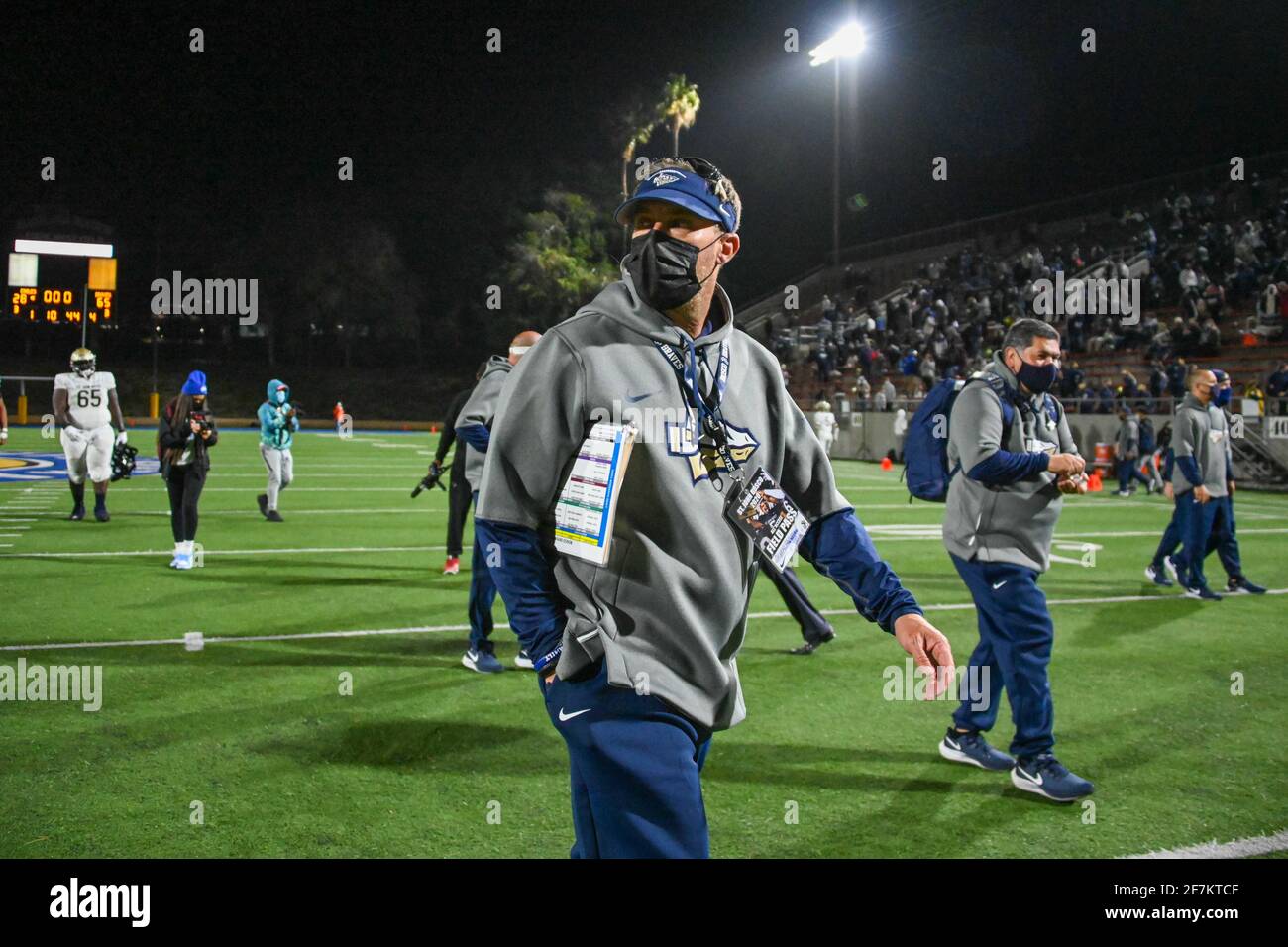 St. John Bosco Braves head coach Jason Negro observes during a high ...