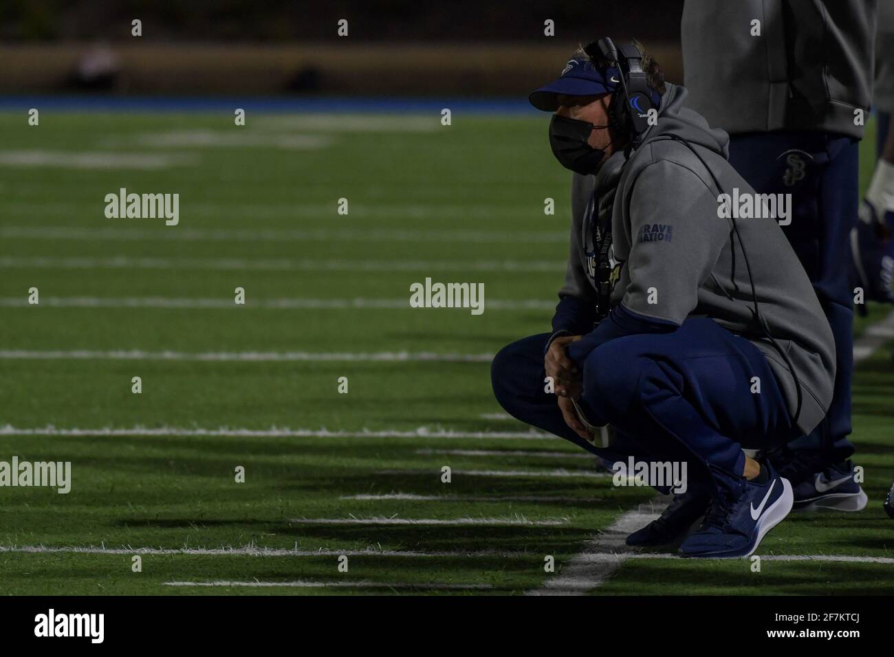 St. John Bosco Braves head coach Jason Negro observes during a high ...