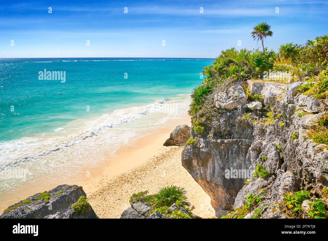 Caribbean Beach of Tulum, Mexico's Riviera, Mexico Stock Photo - Alamy