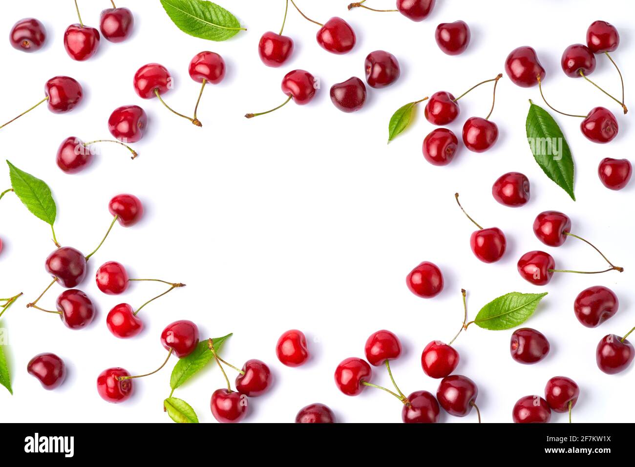 sweet cherry fruits isolated on white background Stock Photo - Alamy