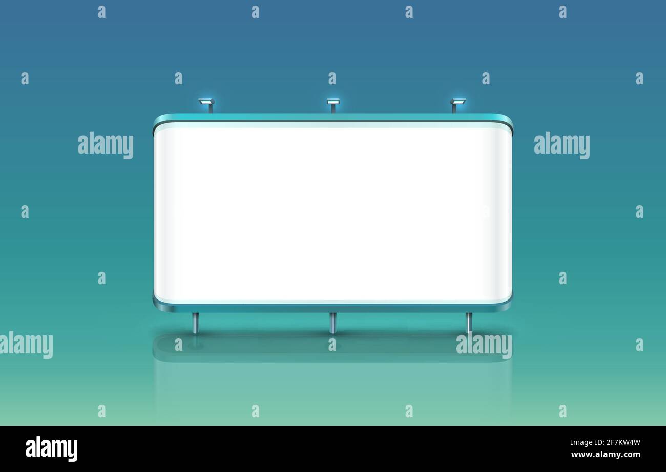 Scene presentations board, table white display. Vector illustration ...