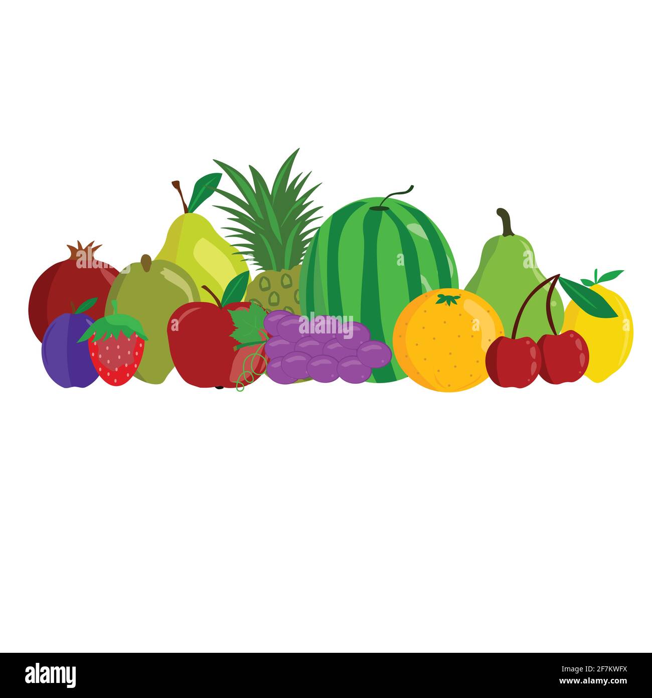 Cartoon illustration fruits group food hi-res stock photography and ...