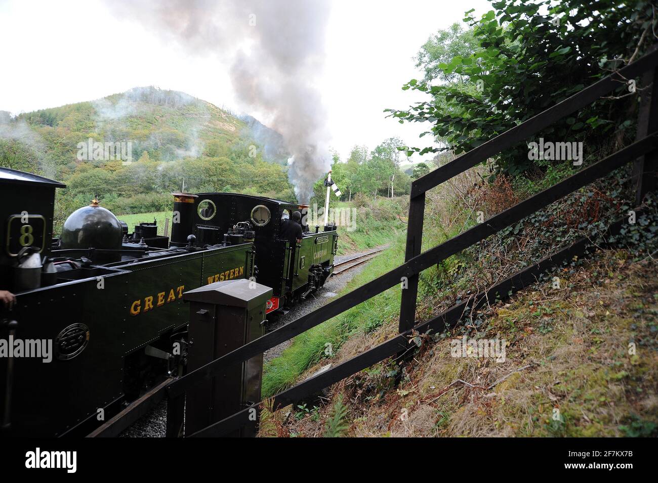 "Prince of Wales" and No. "8" leaving Aberffrwd with a train for Devil ...
