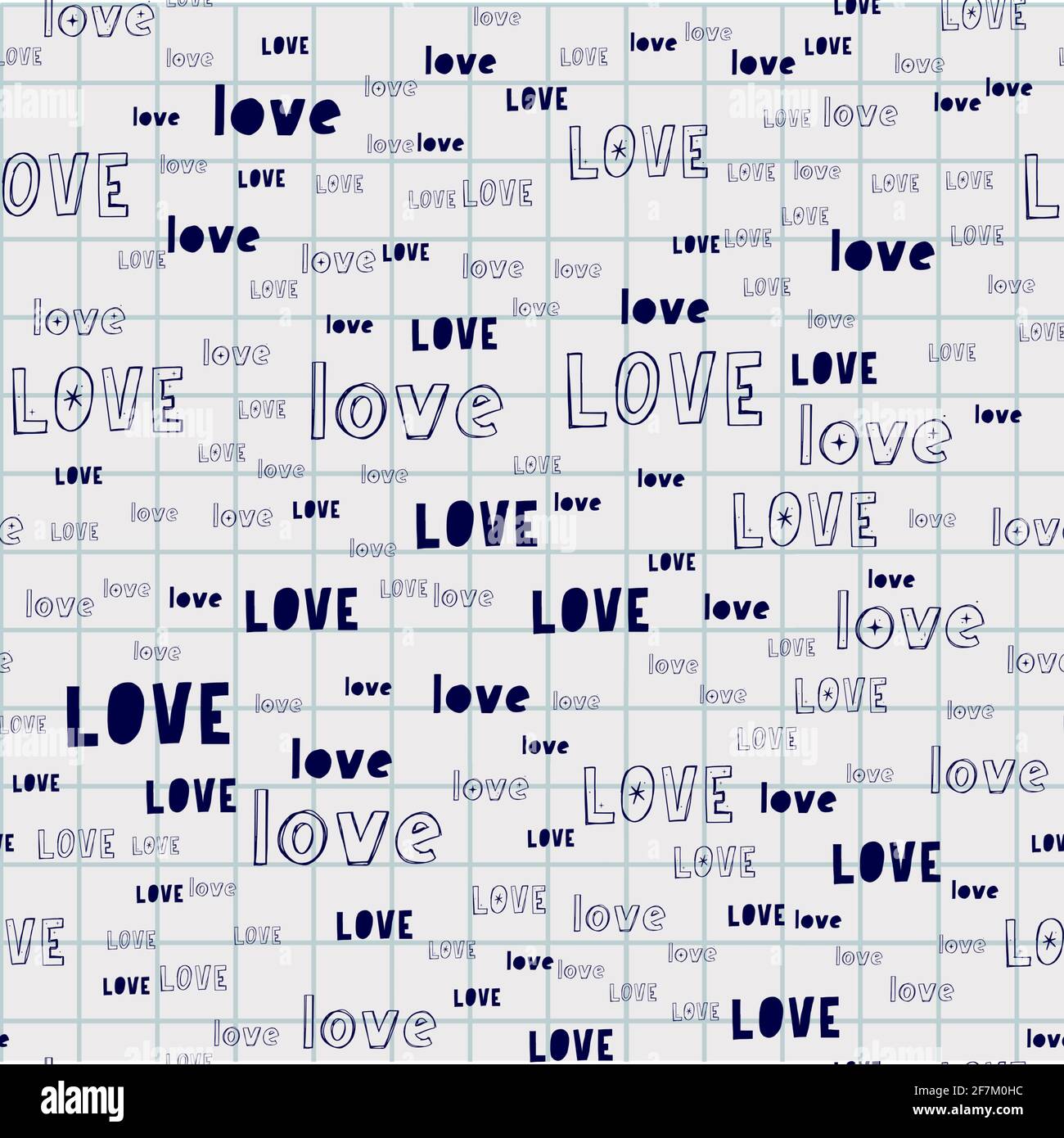 Typographic style seamless repeat pattern. Brush lettered text in gold ...