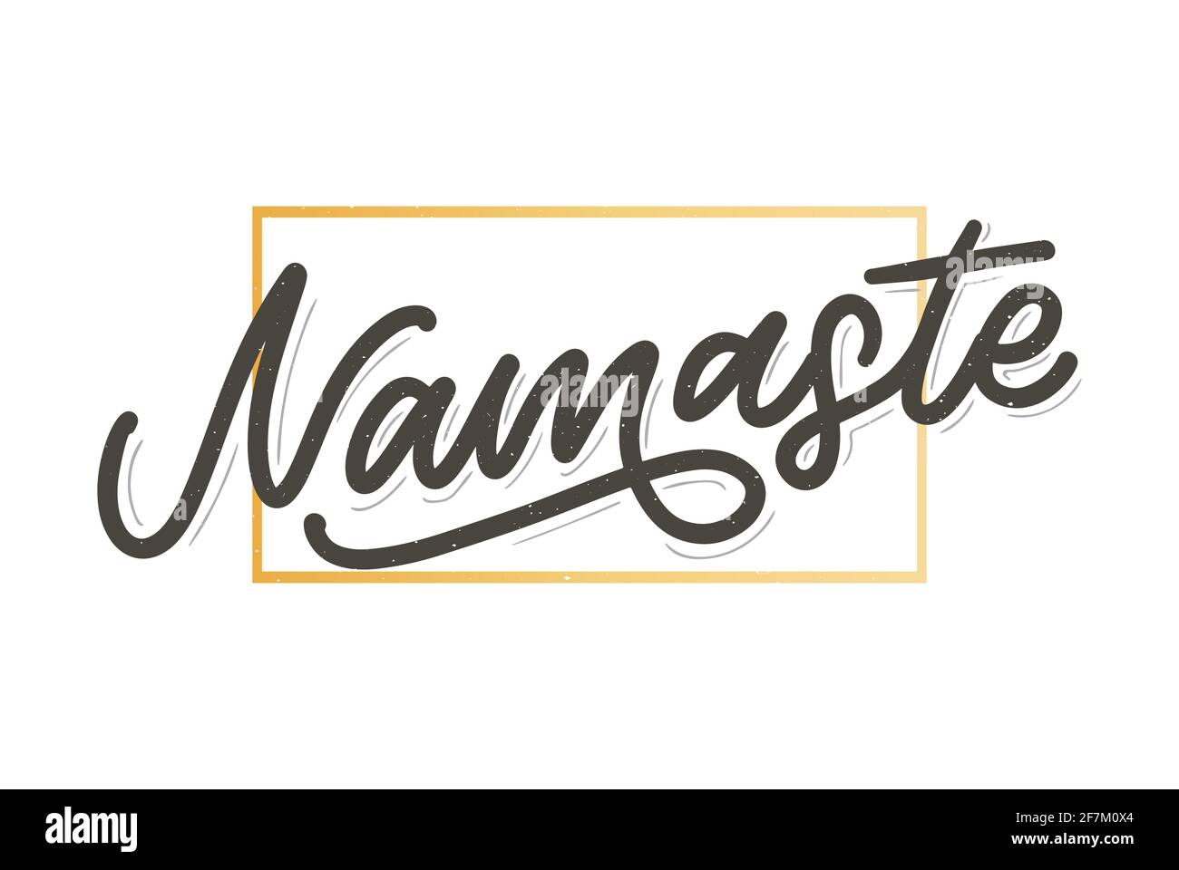 Hand drawn Namaste lettering. Indian greeting, Hello in Hindi. Stylish ...