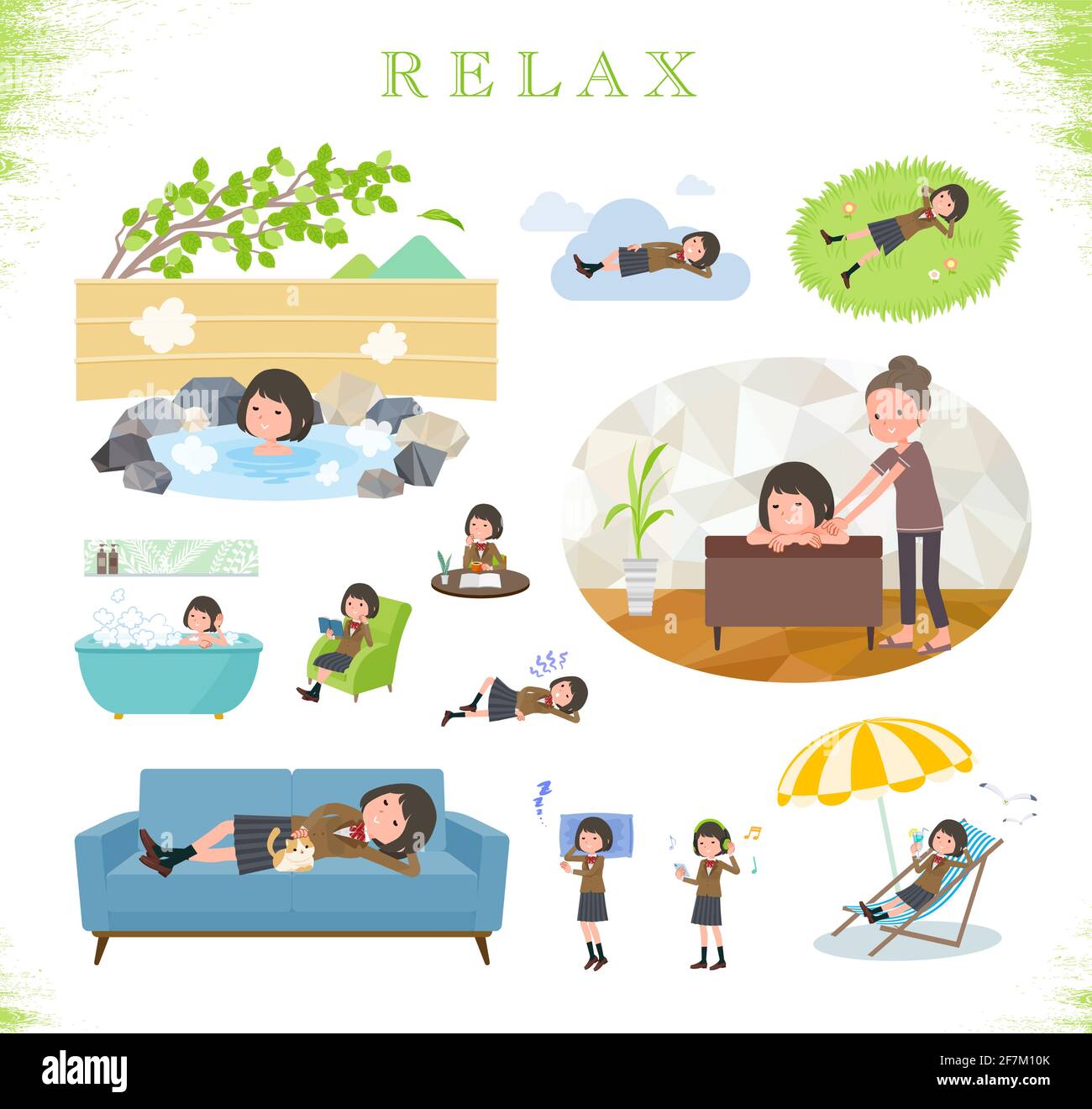 Relaxing pace Stock Vector Images - Alamy