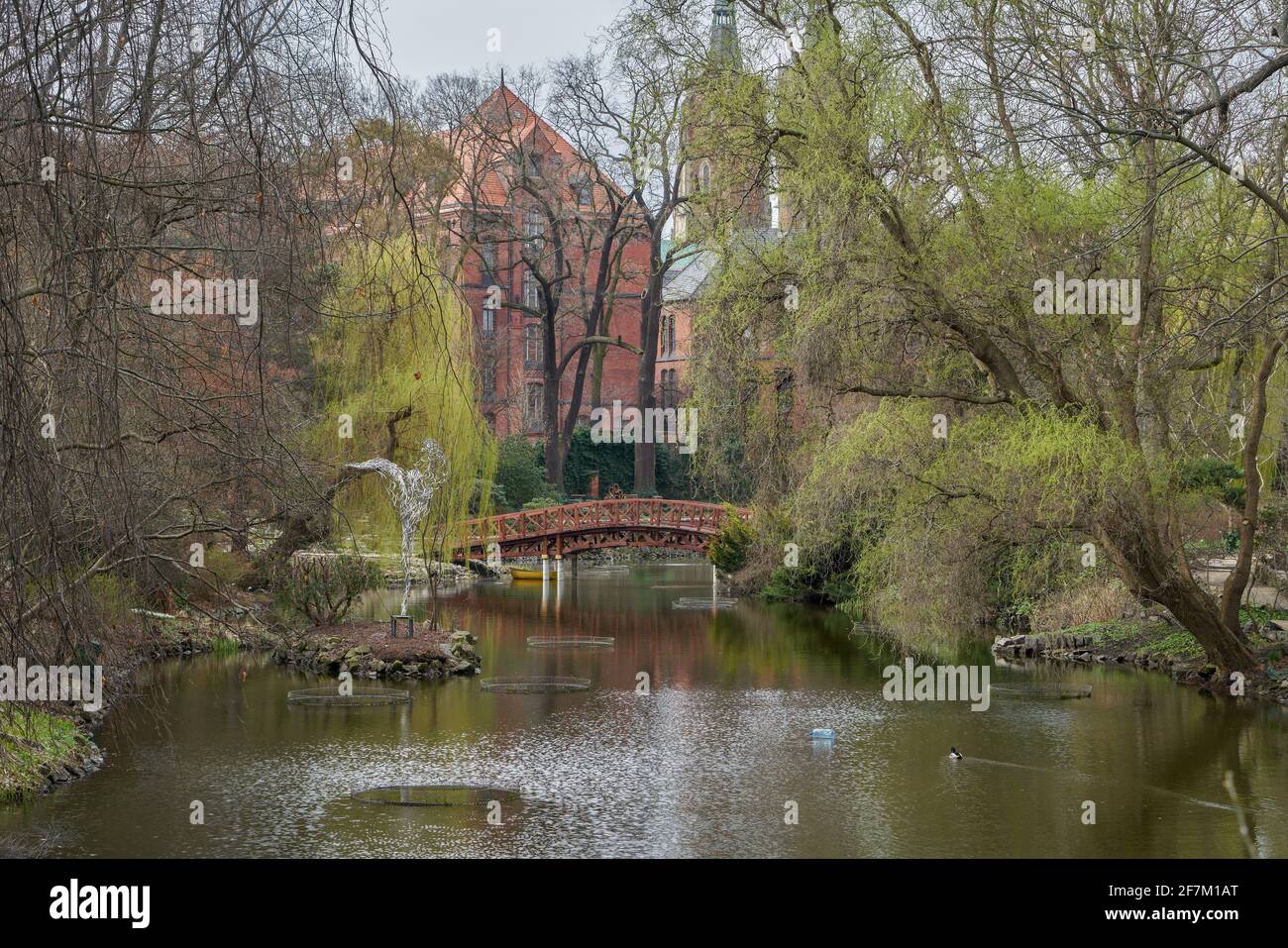 Botanical gardens in the early spring Wroclaw Lower Silesia Poland ...