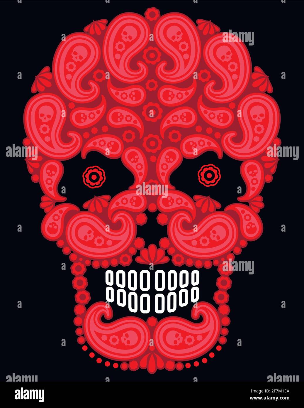 skull and paisley, vintage design t shirts Stock Vector Image & Art - Alamy