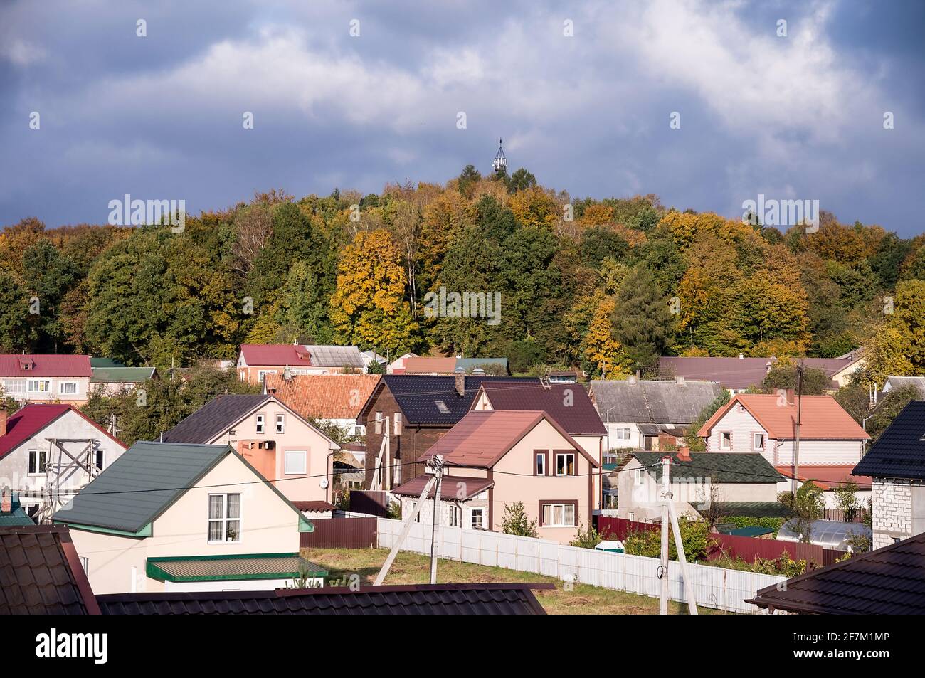 Kaliningrad region, Russia, October 17, 2020. New private homes. The ...