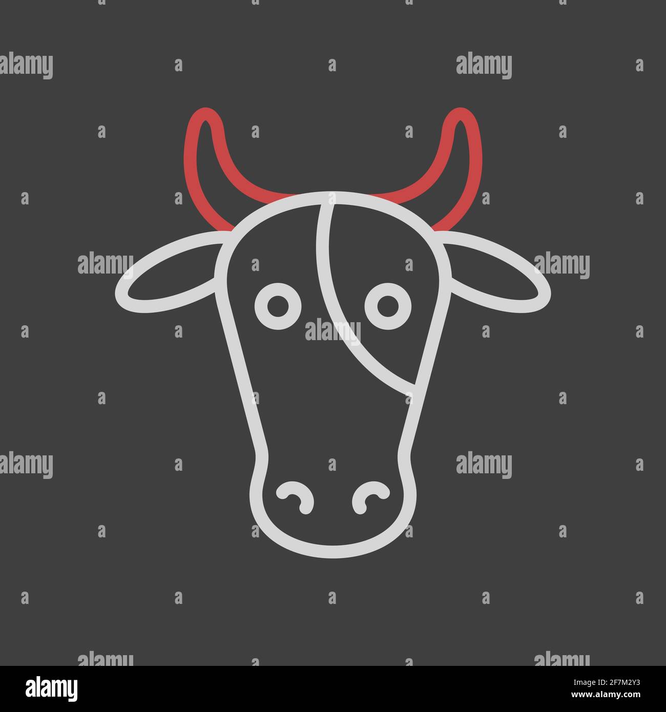 Cow icon. Animal head. Farm sign. Graph symbol for your web site design ...