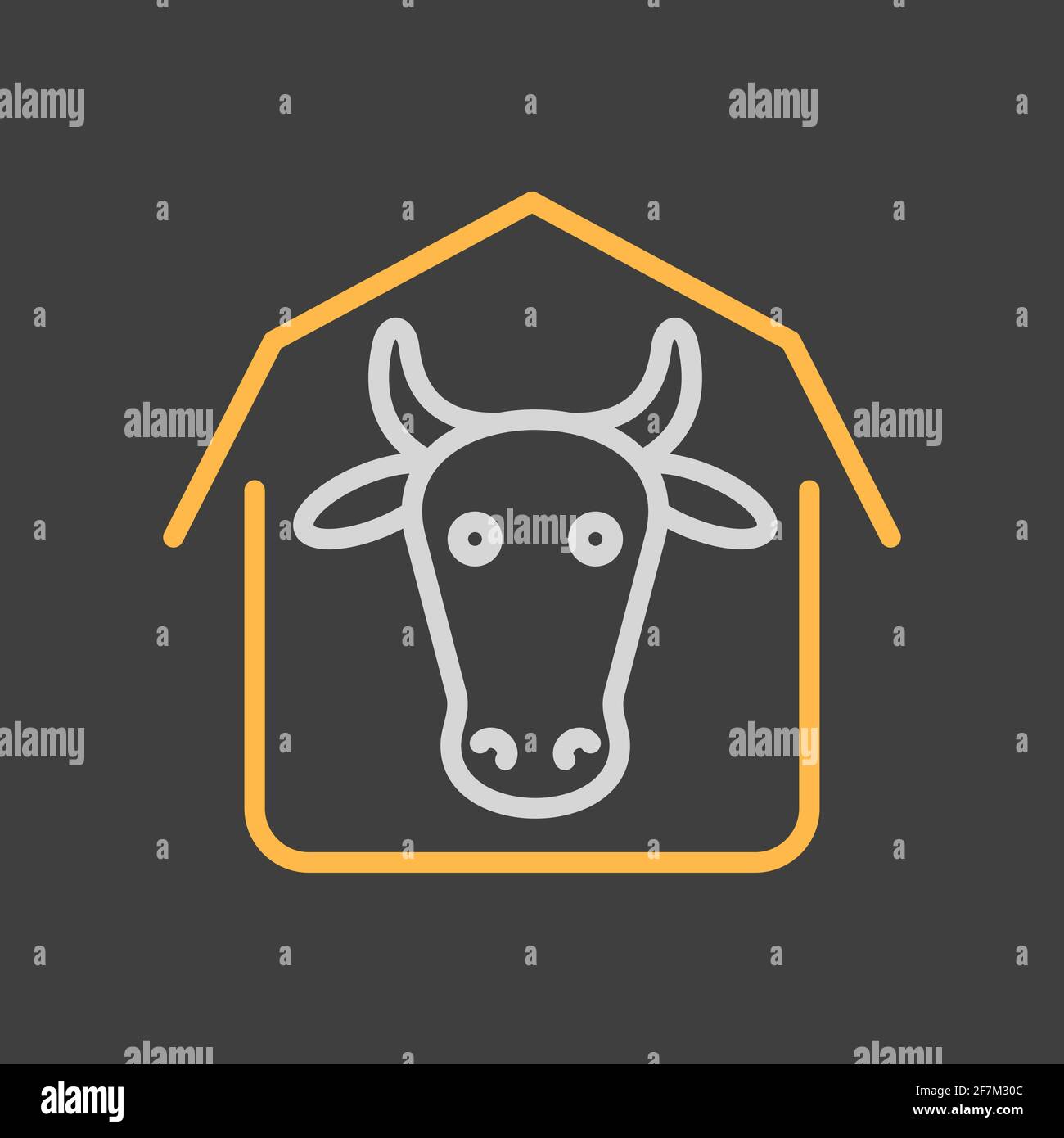 Cowshed icon. Farm animal sign. Graph symbol for your web site design ...