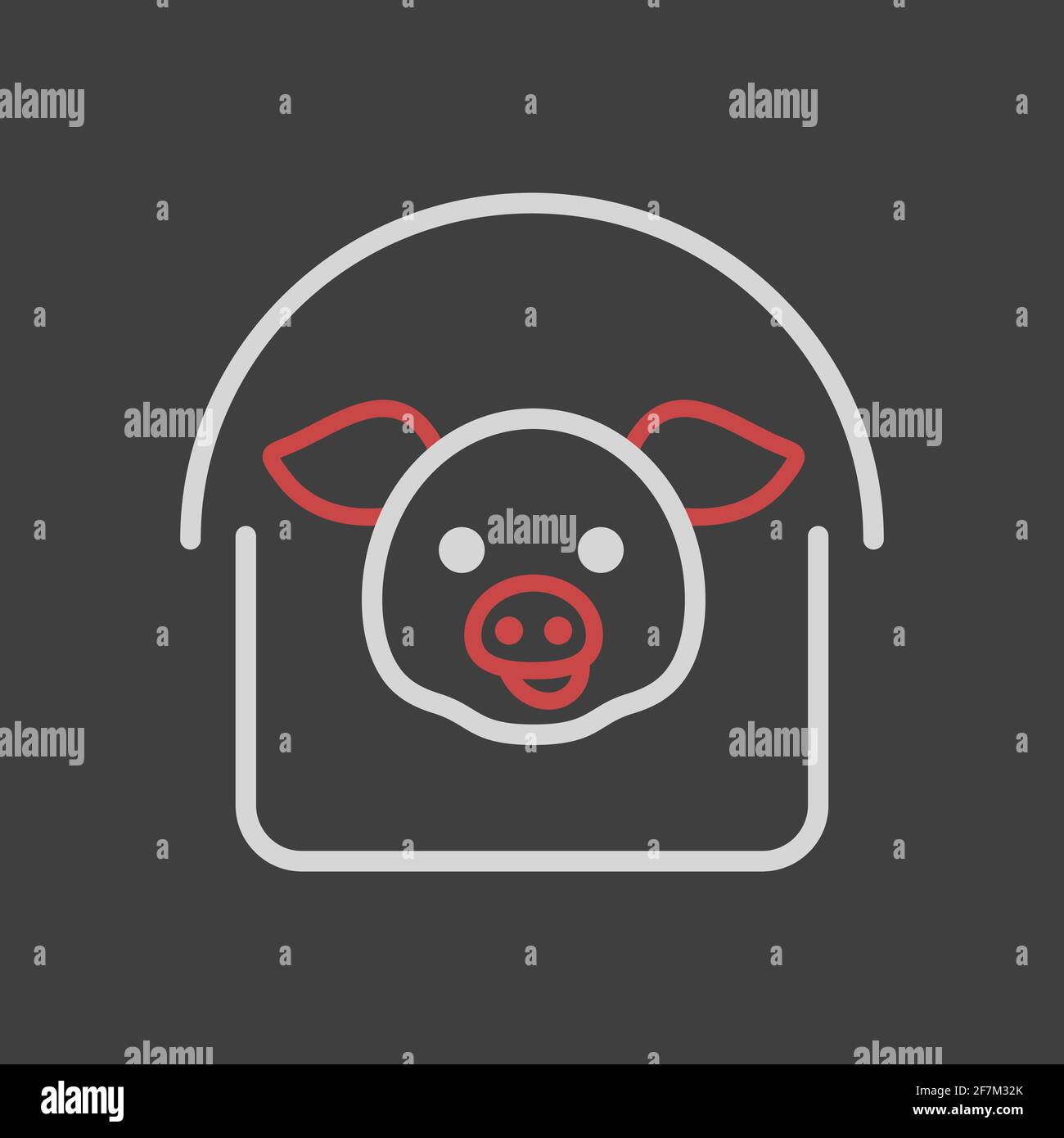 Pigsty icon. Farm animal sign. Graph symbol for your web site design ...