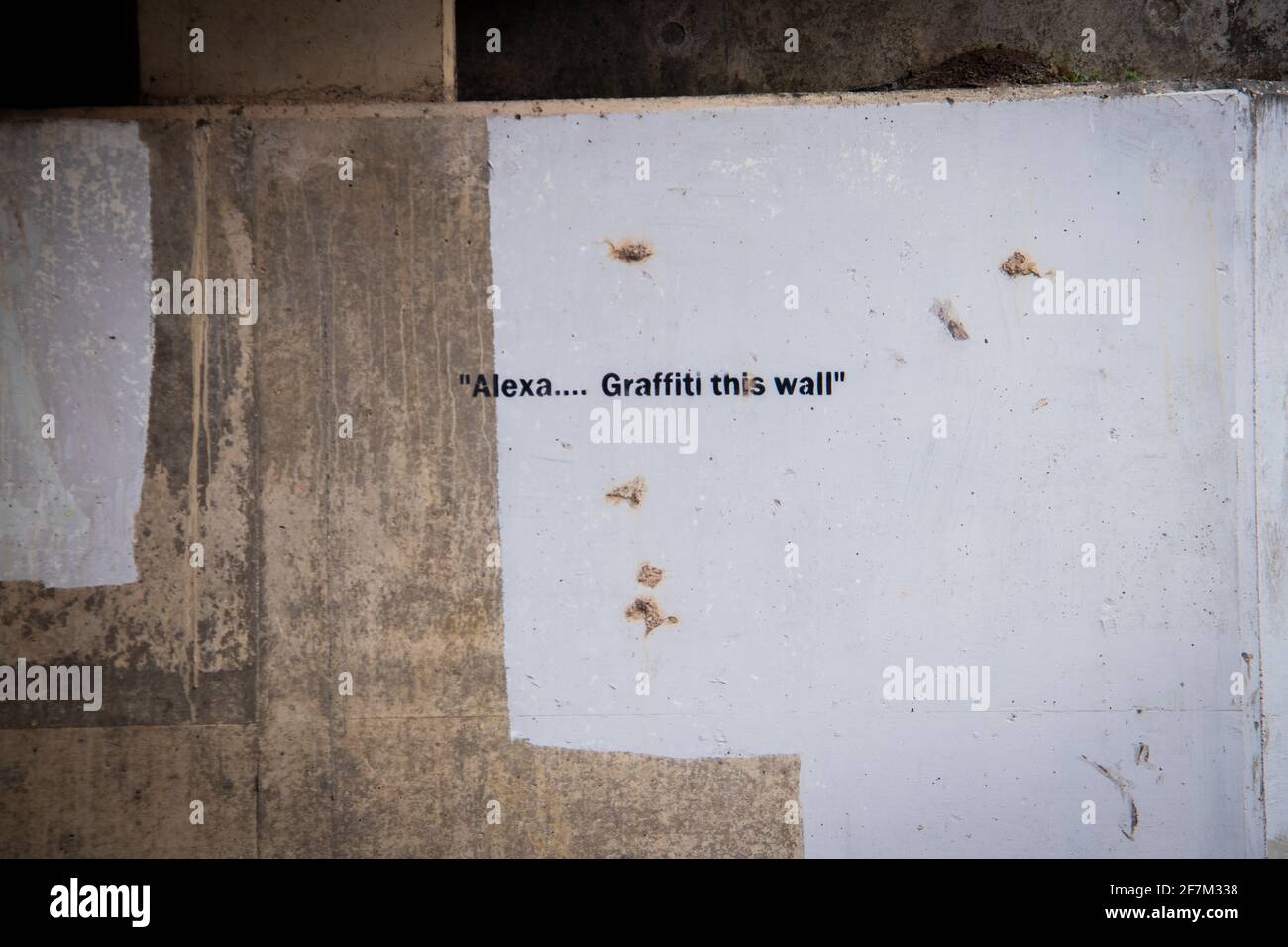 Humorous graffiti in Ratby, Leicester Stock Photo - Alamy