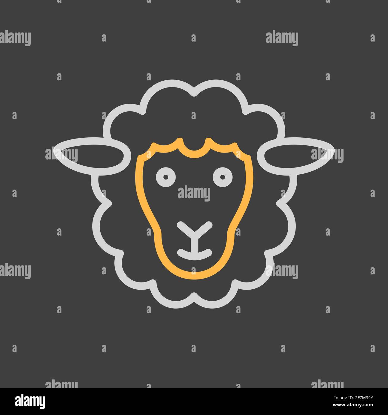 Sheep icon. Animal head. Farm sign. Graph symbol for your web site ...