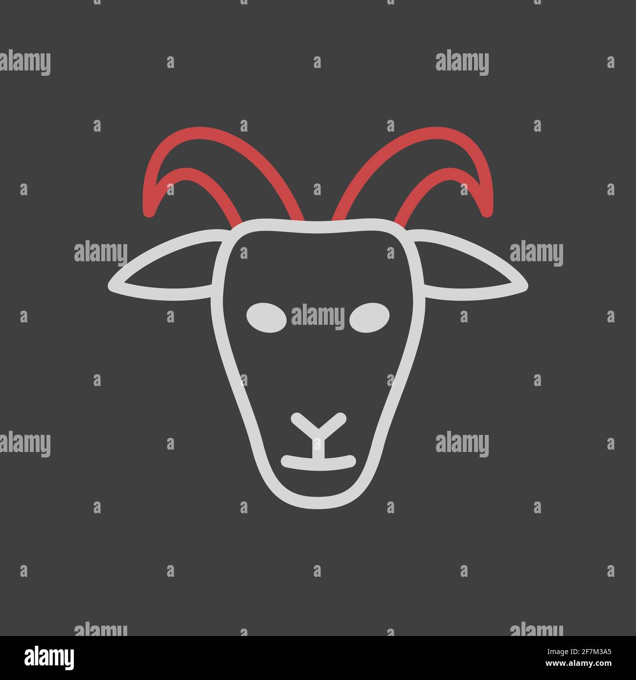 Goat icon. Animal head. Farm sign. Graph symbol for your web site ...