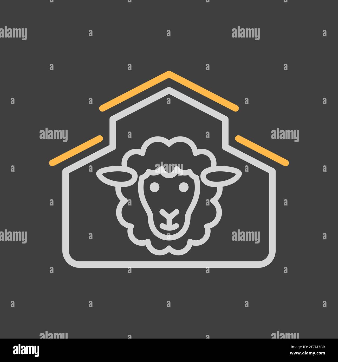 Sheep house icon. Farm animal sign. Graph symbol for your web site ...