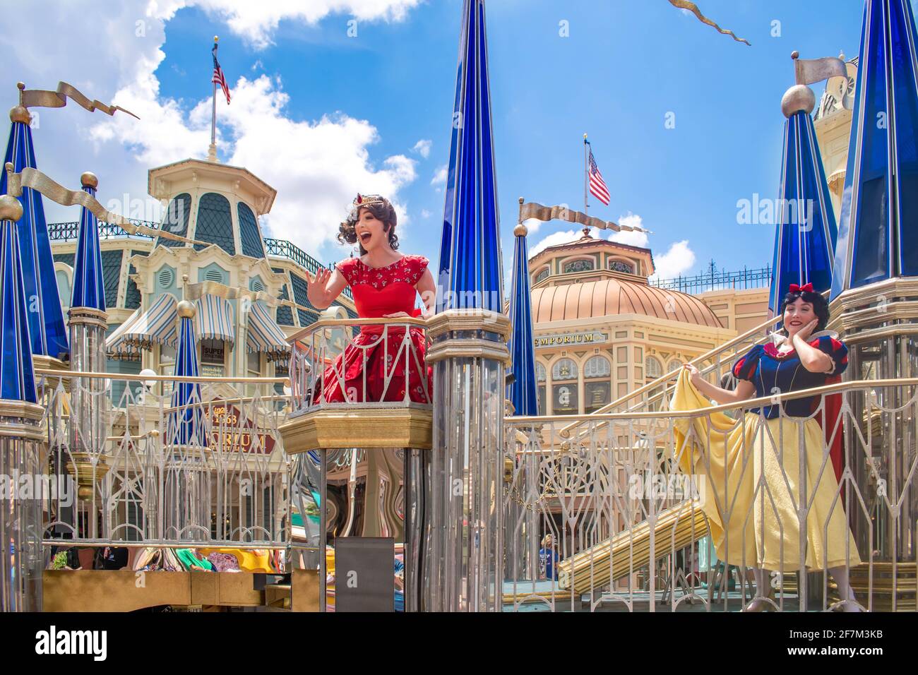 Orlando, Florida. August 04, 2020. Elena of Avalor and Snow White on ...