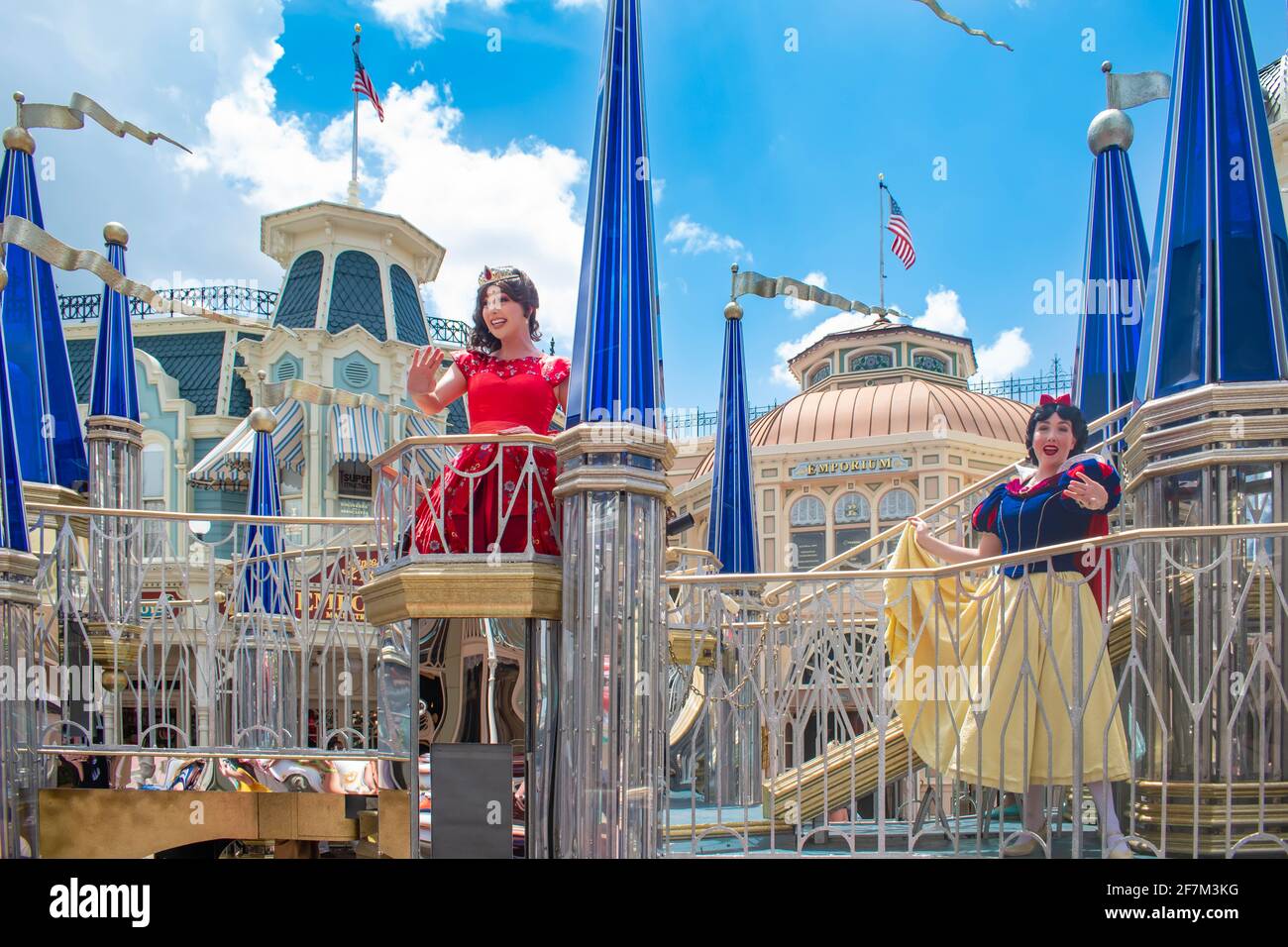 Orlando, Florida. August 04, 2020. Elena of Avalor on beautiful parade ...