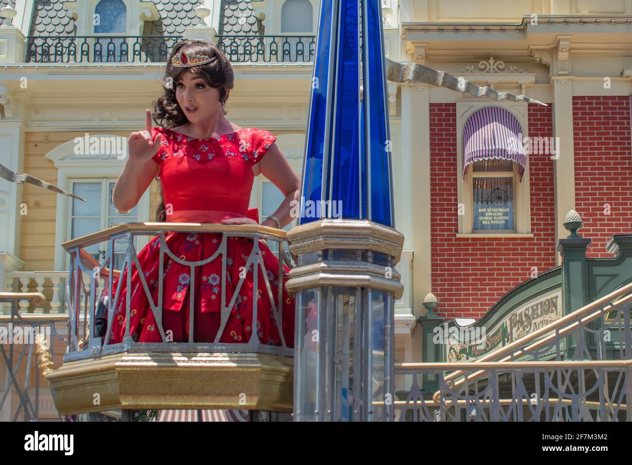Orlando, Florida. August 04, 2020. Elena of Avalor on beautiful parade ...