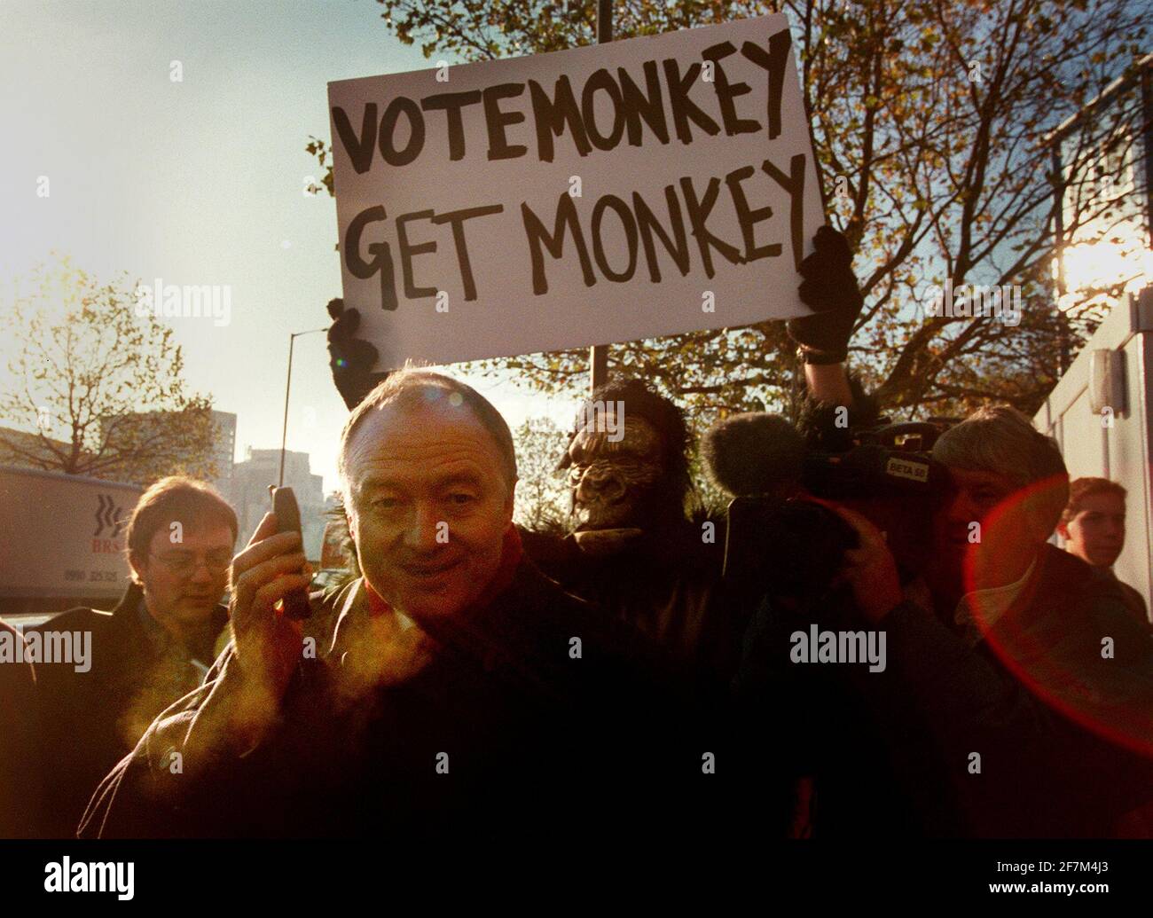 Ken Livingstone arrives at Millbank November 1999Ken Livingstone is on ...
