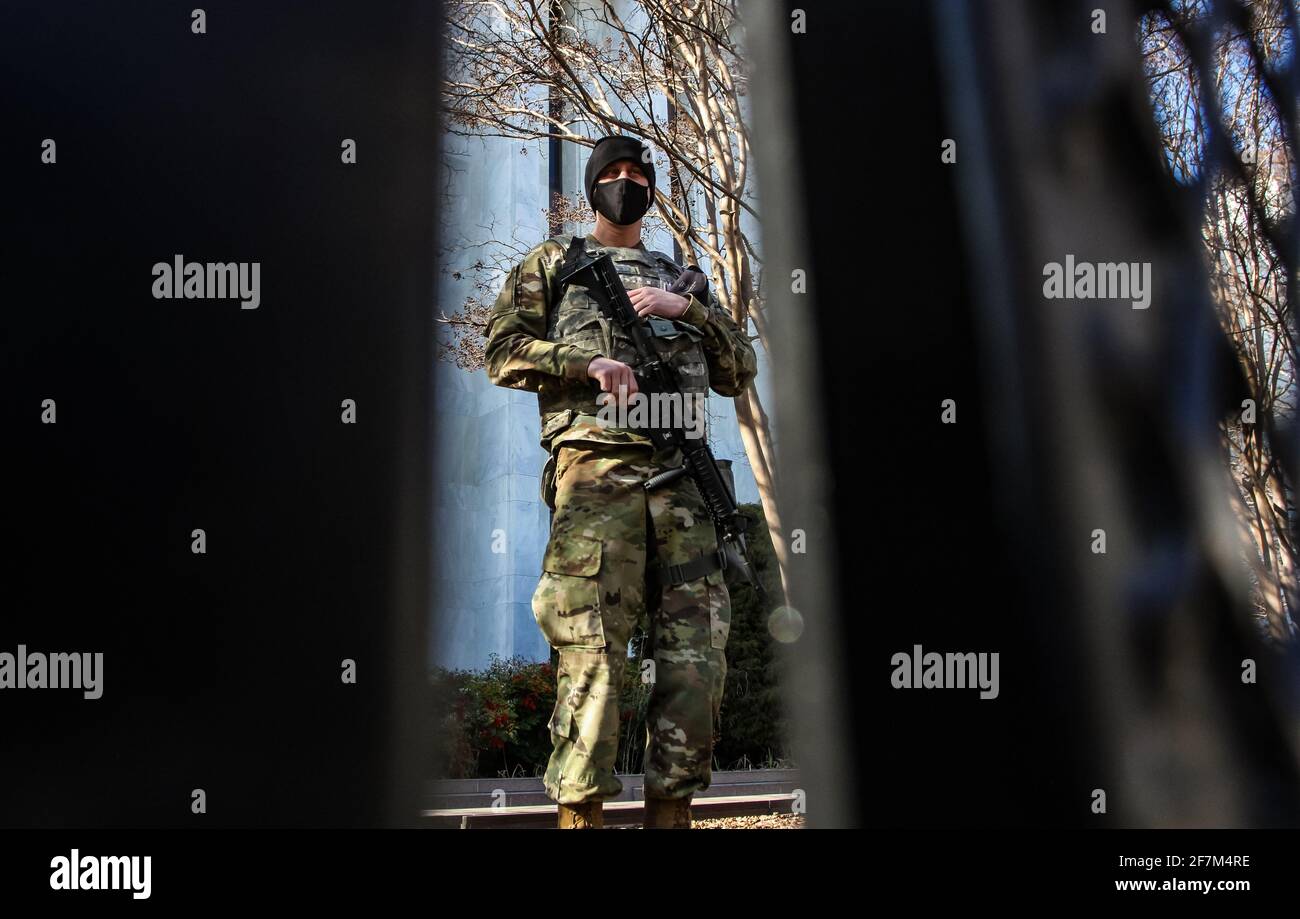 National Guard deployed in Washington DC on January 20 for the ...