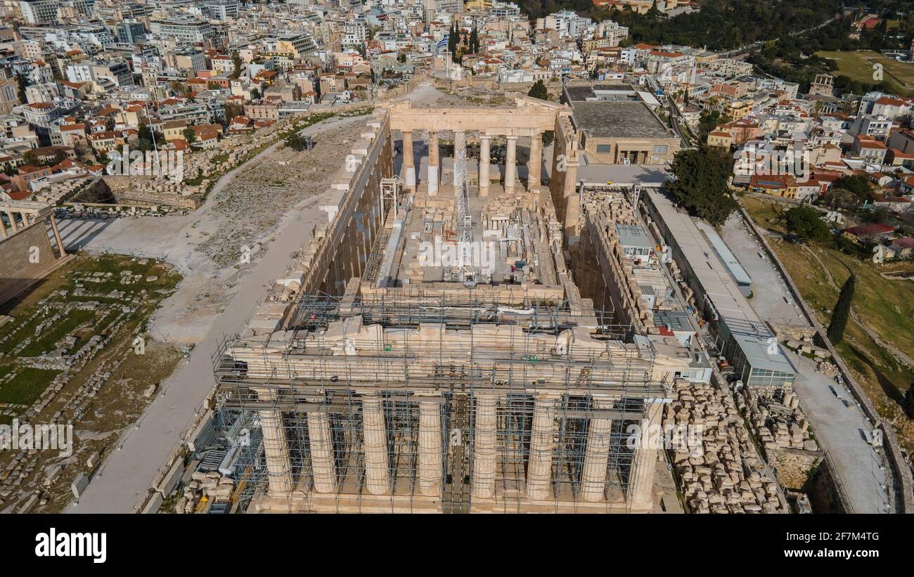 Parthenon athens drone hi-res stock photography and images - Alamy