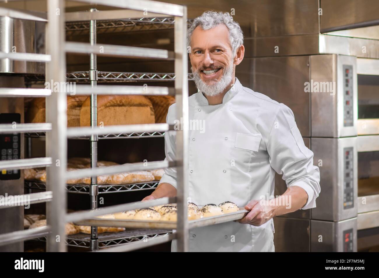 Tray with buns hi-res stock photography and images - Alamy