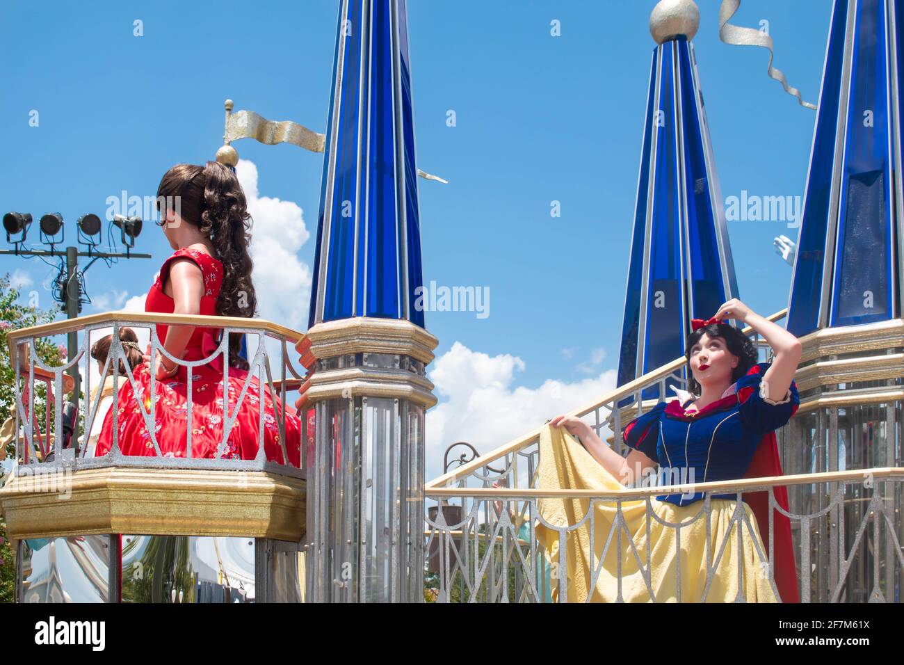 Orlando, Florida. August 04, 2020. Snow White and Elena of Avalor on ...