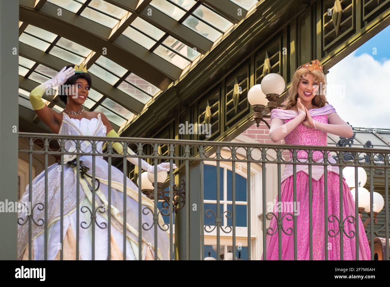 Orlando, Florida. August 04, 2020. Tinker Bell on beautiful parade ...