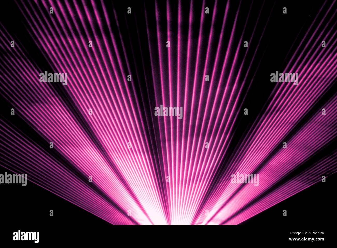 Pink laser show nightlife club stage and shining sparkling rays. Luxury ...