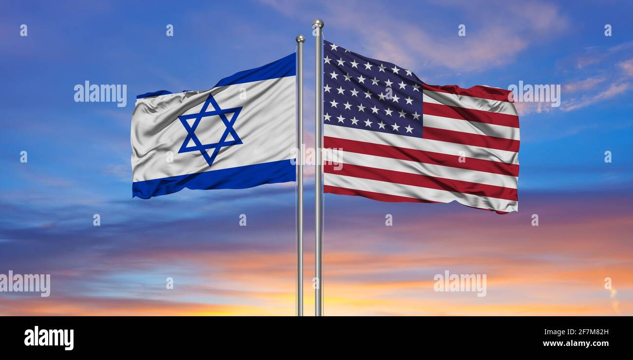 American israeli flag hi-res stock photography and images - Alamy