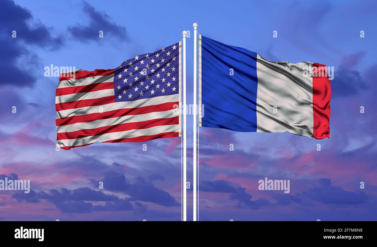 France united states flag hi-res stock photography and images - Alamy