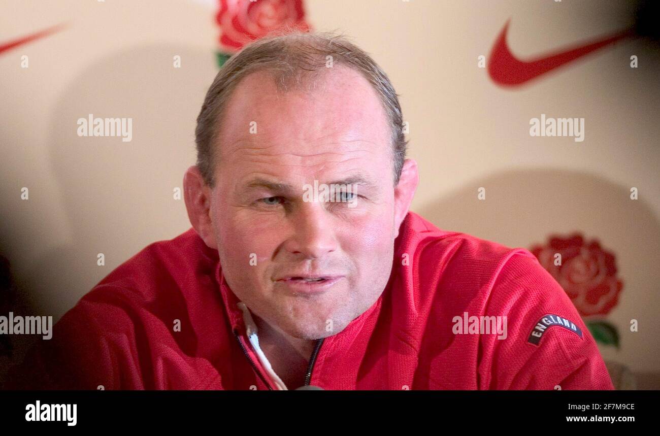 ENGLAND RUGBY PRESS CONFF AT PENNYHILL PARK HOTEL ENGLAND COACH ANDY ...