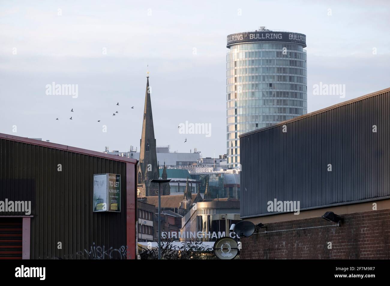 View looking towards the iconic Rotunda building across Digbeth ...