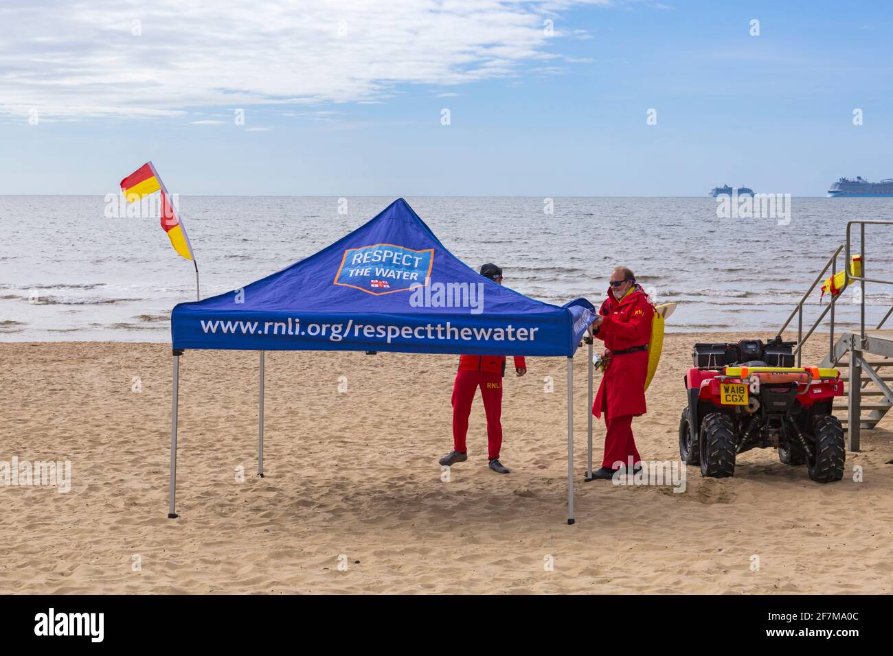 RNLI Lifeguards getting ready for the season ahead at Bournemouth beach ...