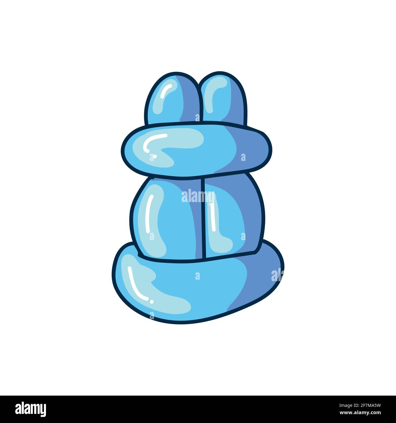 Cute cartoon blue boys frog balloon animal vector illustration. Simple ...