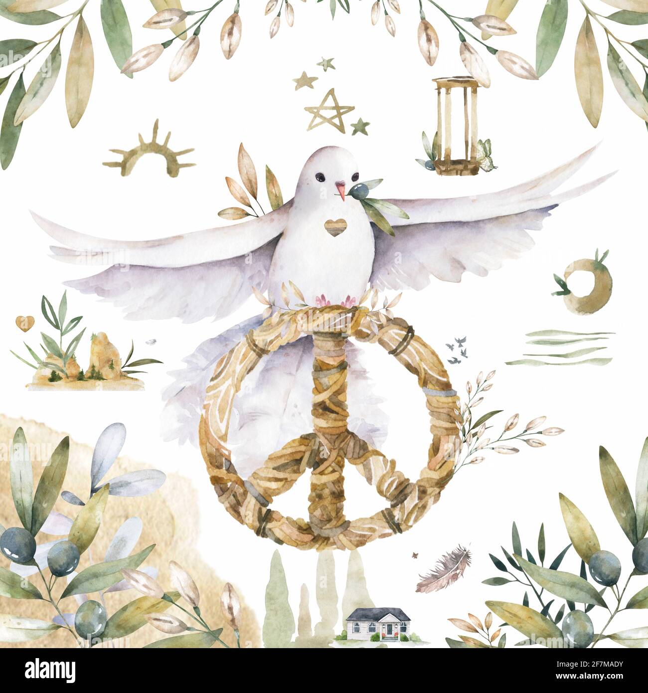 White Dove Peace Symbol