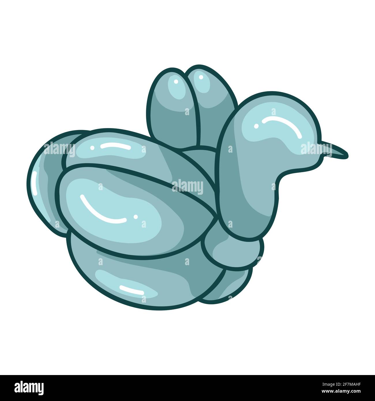 Cute cartoon unisex bird balloon animal vector illustration. Simple ...