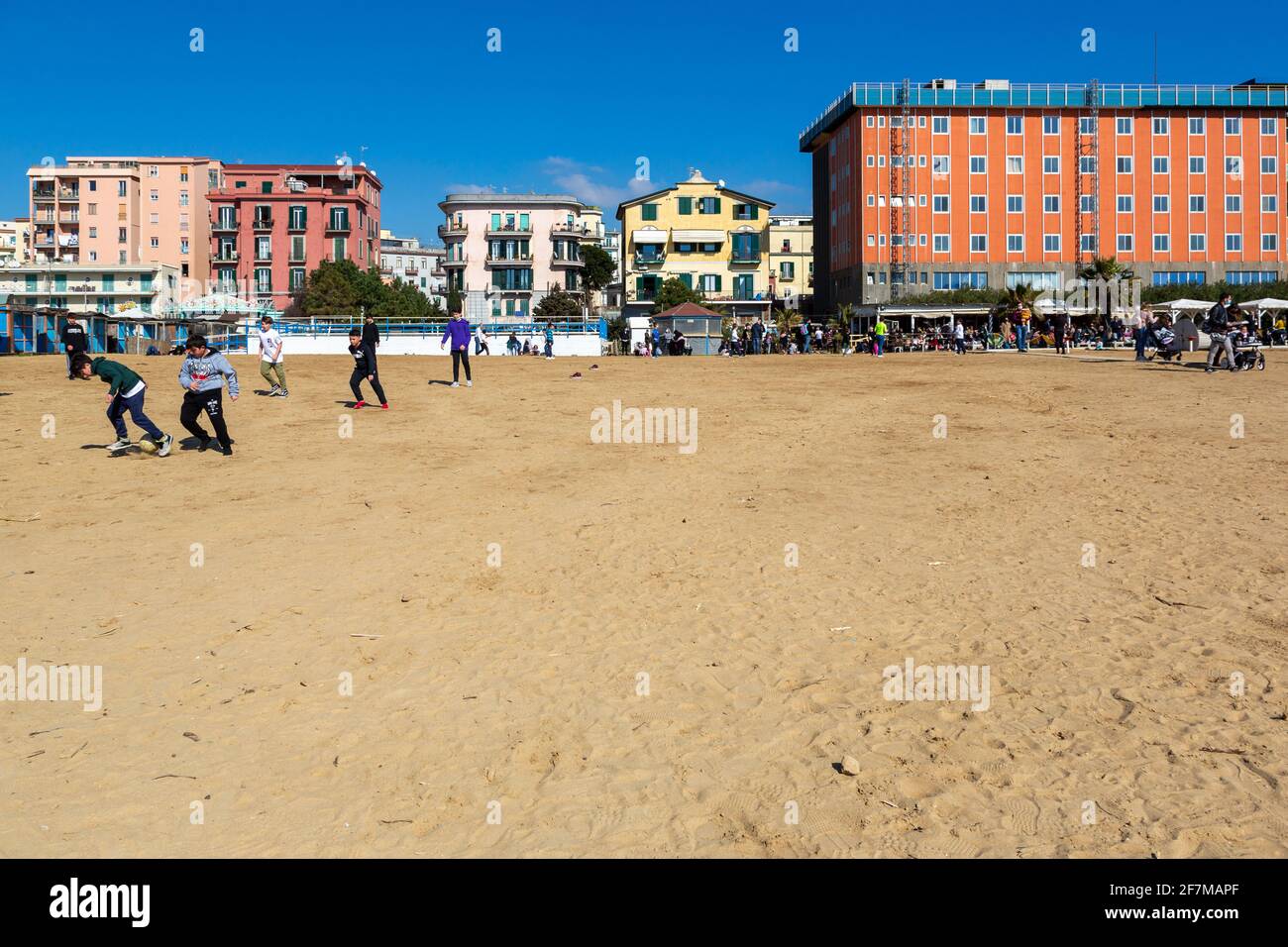 Napoli (Italy) - The beach of Bagnoli, on the western outskirts of ...