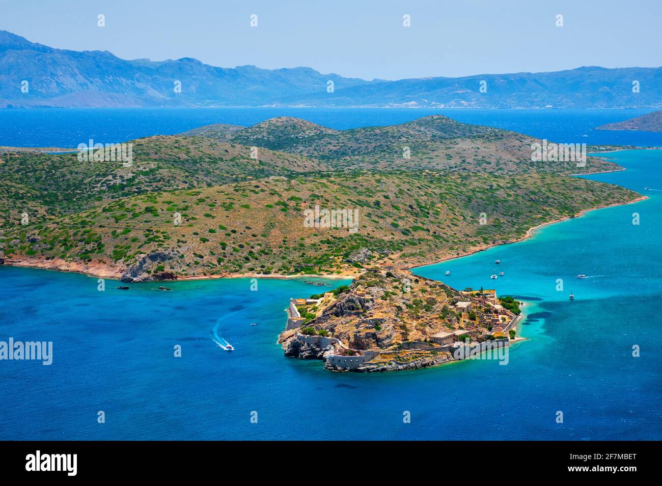 Island of Spinalonga, Crete, Greece Stock Photo - Alamy