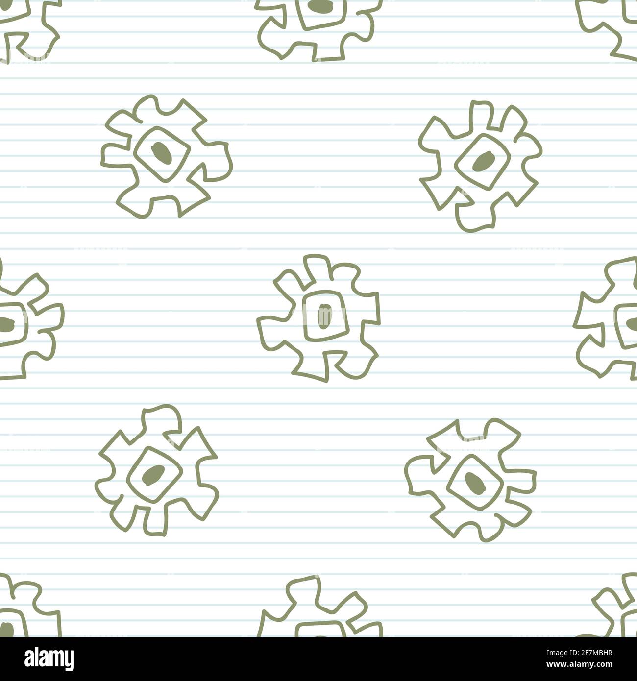 Cute crayon robot scribble kid doodle background. Hand drawn earthy ...