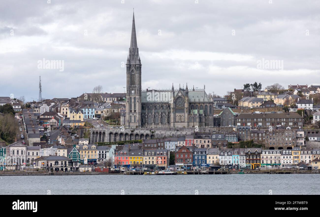 Cobh, Cork, Ireland. 08th April, 2021.A view of the waterfront of the ...