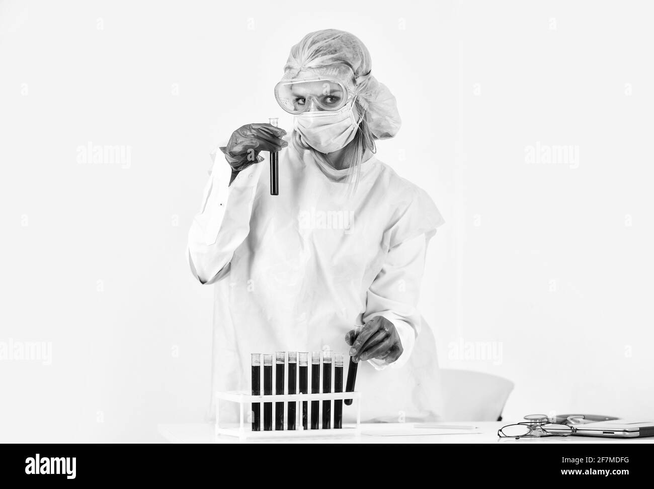 Experimental treatment concept. Laboratory testing respiratory ...